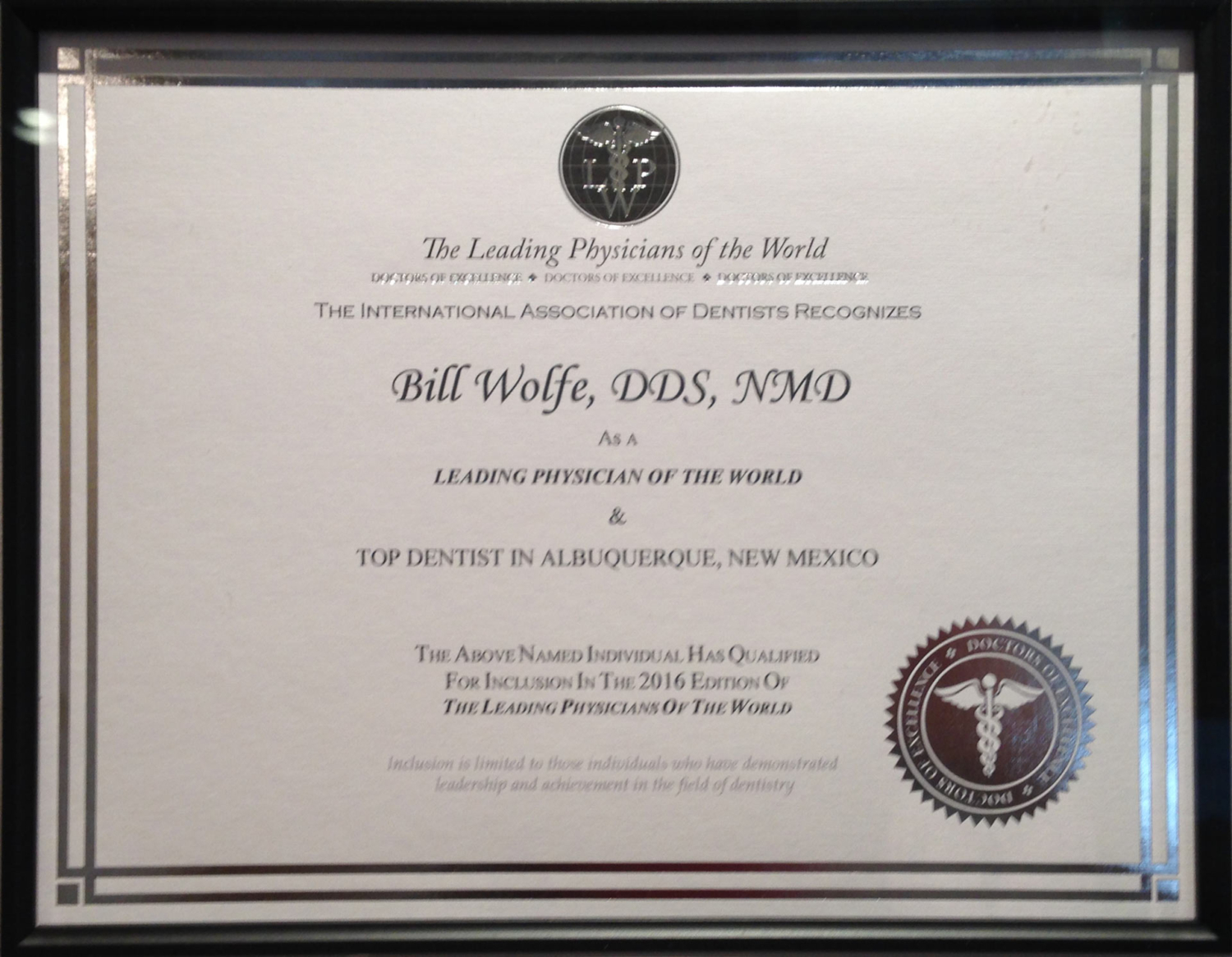 Certificates & Licenses – Dr. Wolfe Energetic Healthcare and Dentistry